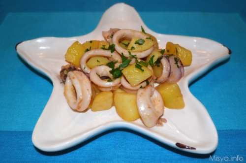 Calamari e chips di patate - Ricetta di Misya